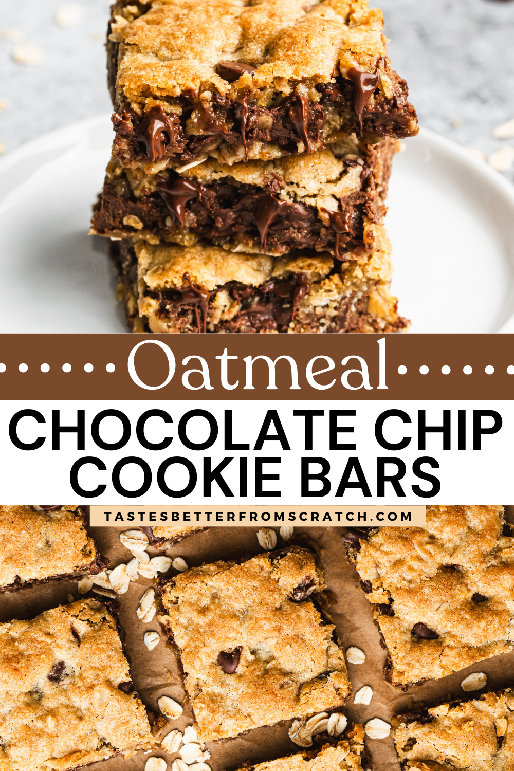 Oatmeal Chocolate Chip Cookie Bars - Tastes Better From Scratch