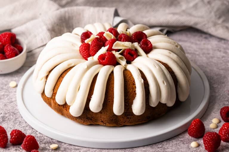 White Chocolate Raspberry Bundt Cake (Copycat)